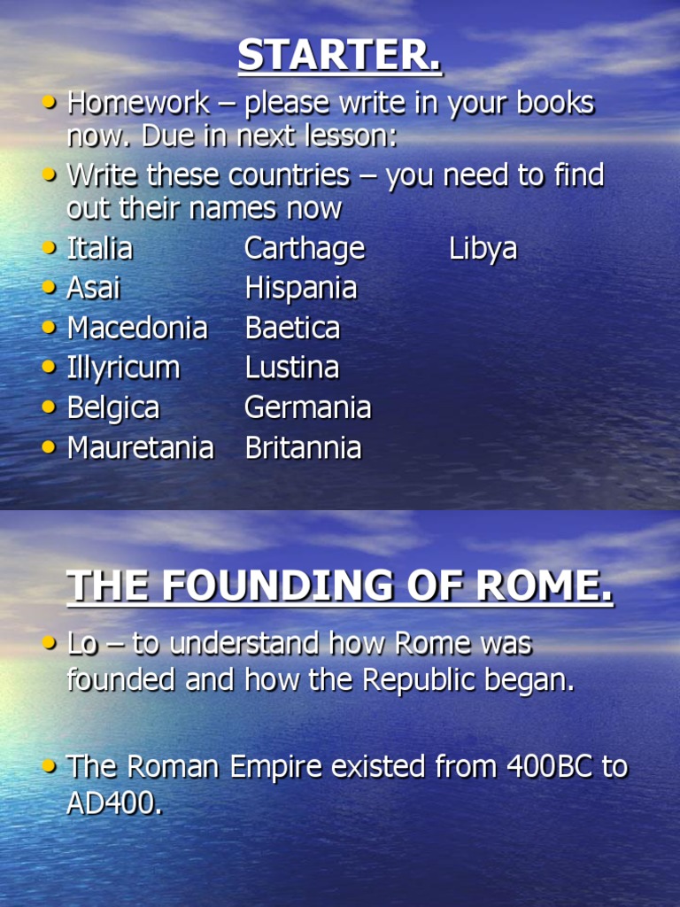 Lesson 1 Roman Lesson1 Founding of Rome | PDF | Romulus And Remus ...
