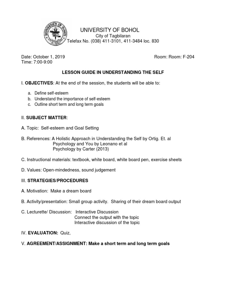 Lesson Guide in Uself-Paascu 2019 | PDF | Coping (Psychology) | Psychology