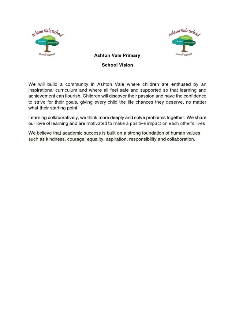 Avps School Vision Oct 2019 | PDF