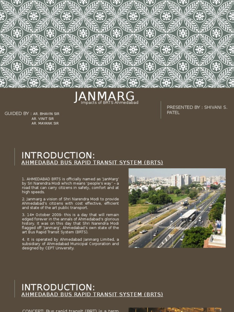 Janmarg | PDF | Road Transport | Services (Economics)