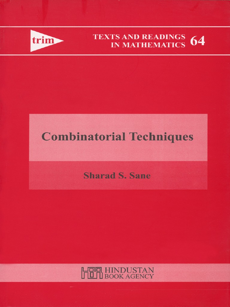 Combinatorial Techniques Sharad S. Sane | PDF | Combinatorics | Set (Mathematics)