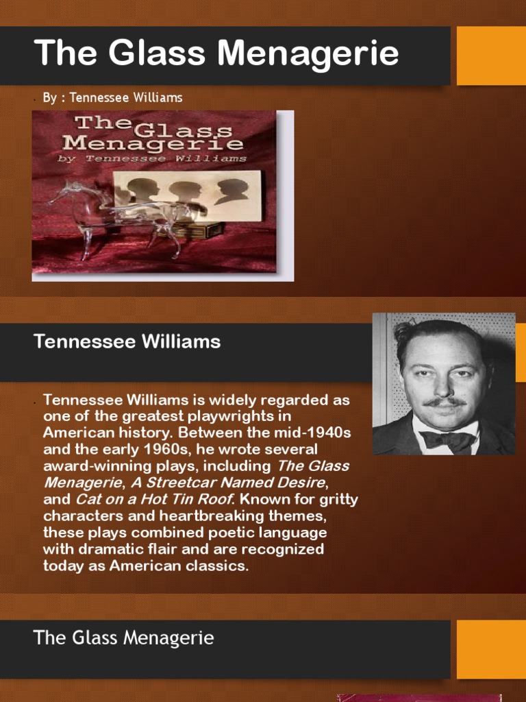 The Glass Menagerie: By: Tennessee Williams | PDF