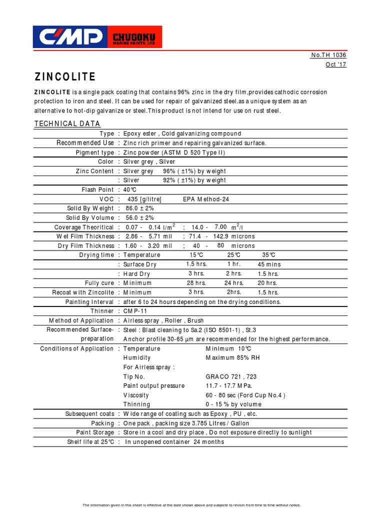 Zincolite TOA Chugoku | PDF | Galvanization | Paint