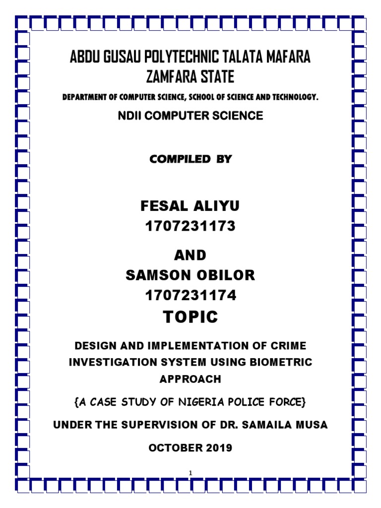 Abdu Gusau Polytechnic Talata Mafara Zamfara State: Fesal Aliyu ...