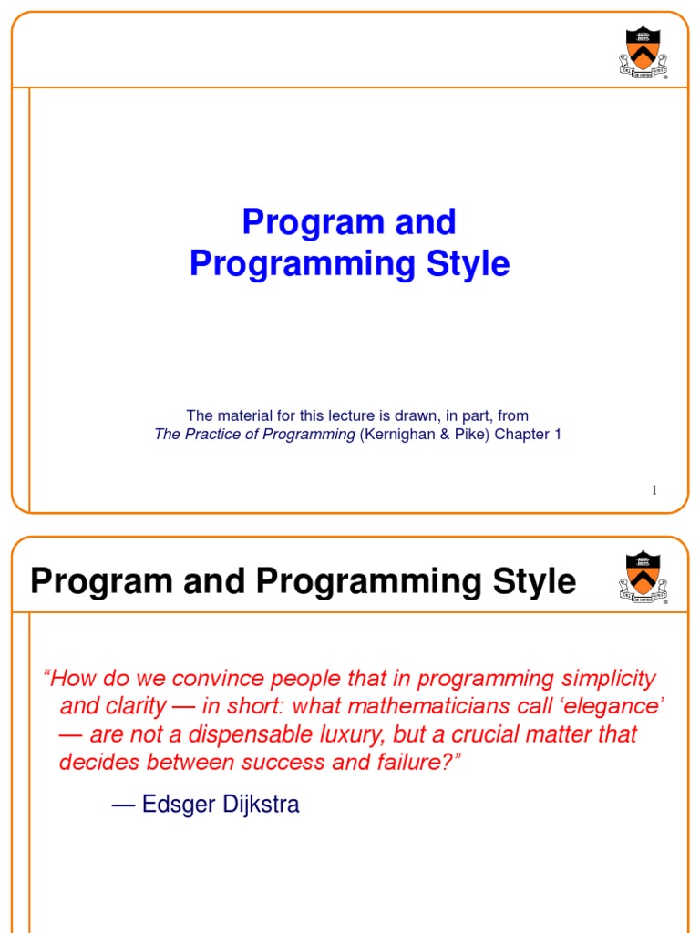 Program And Programming Style The Practice Of Programming Pdf Top Down And Bottom Up Design 2813