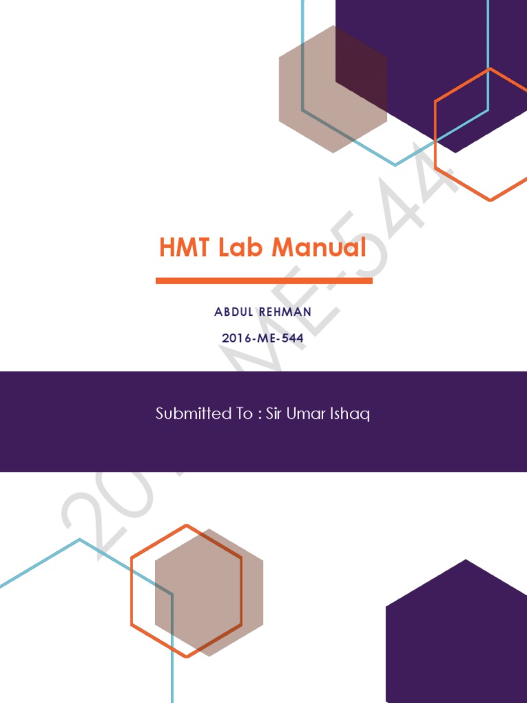 HMT Lab Manual | PDF | Heat Transfer | Thermal Conduction