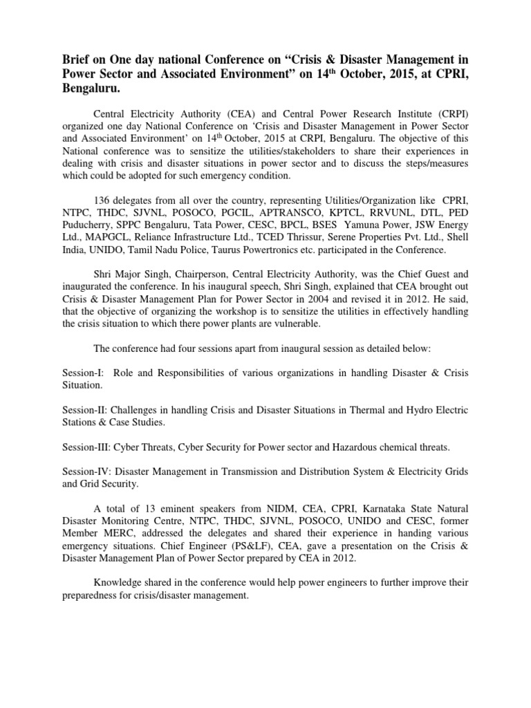 Brief Disaster | PDF | Emergency Management | Computer Security