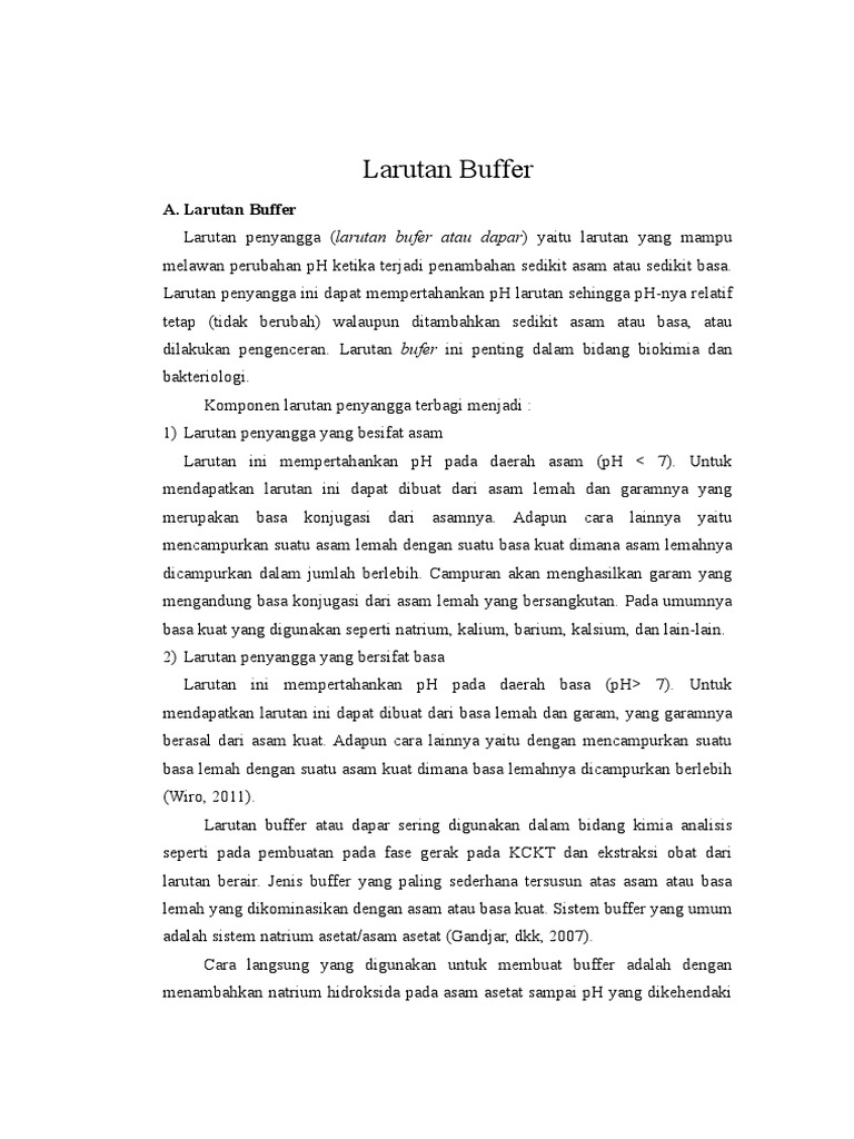 Larutan Buffer | PDF