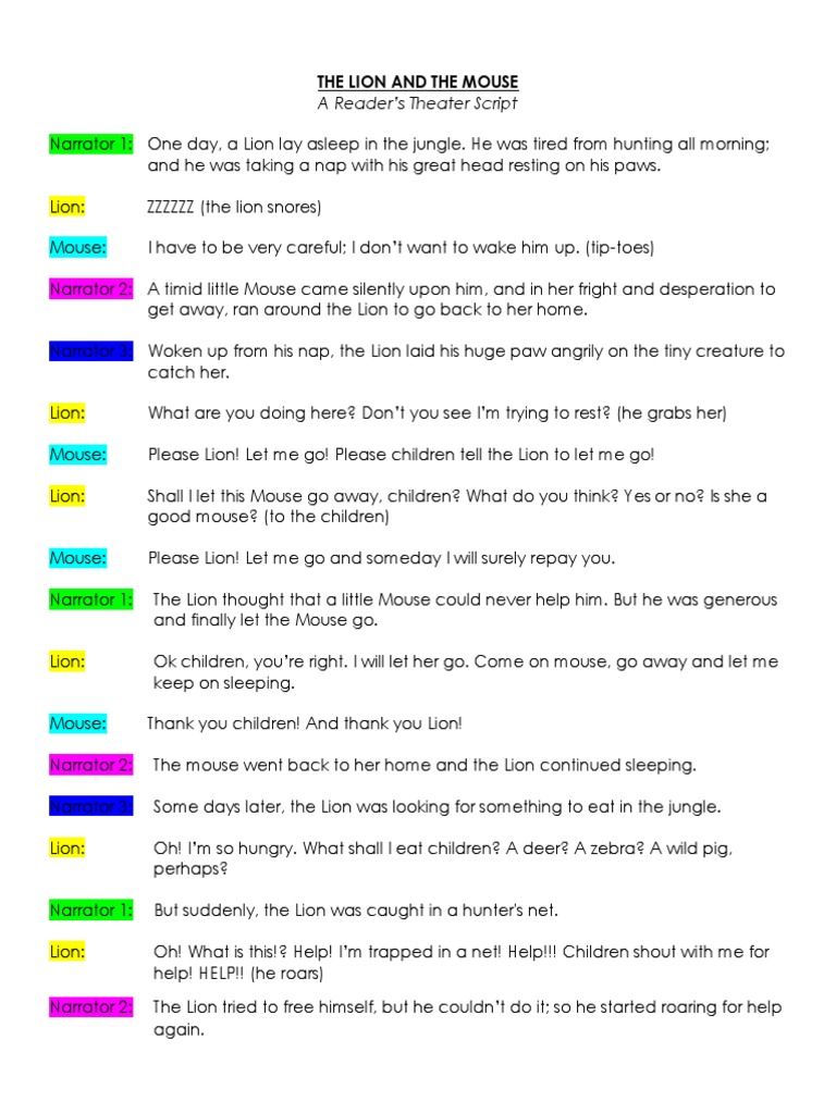 The Lion and The Mouse | PDF