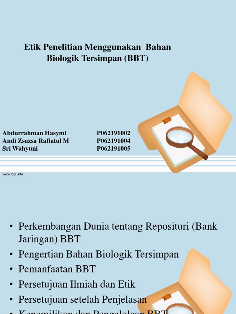 Etika Penelitian Terhadap BBT Fix | PDF