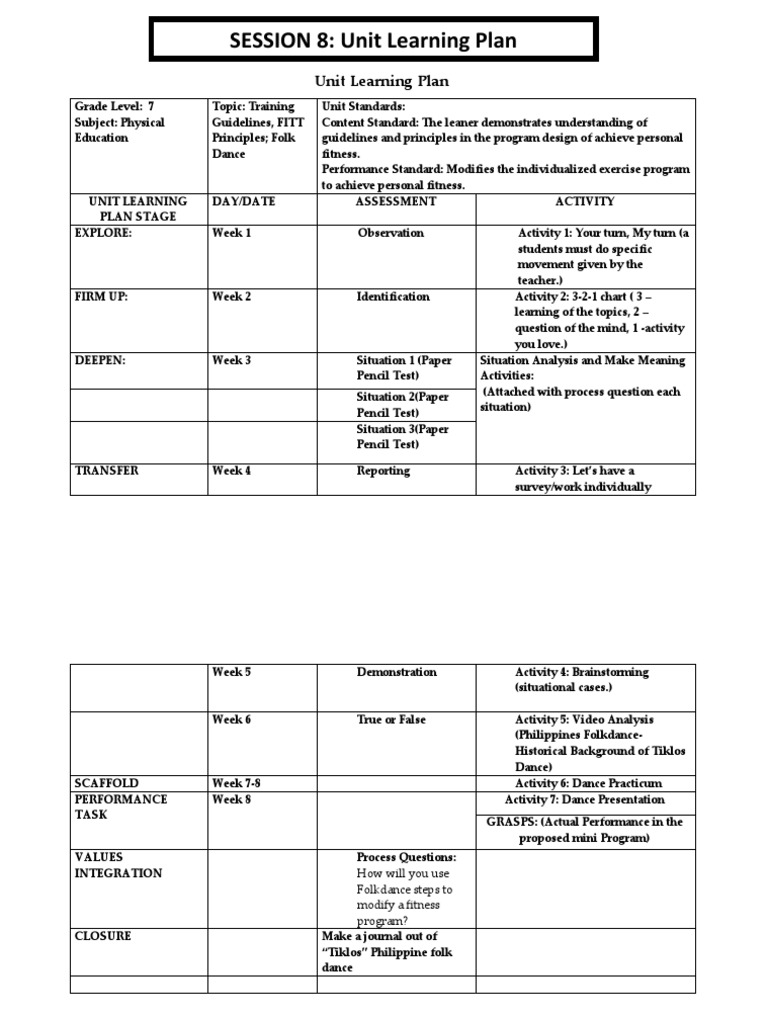 EFDT Template | Download Free PDF | Physical Fitness | Physical Education
