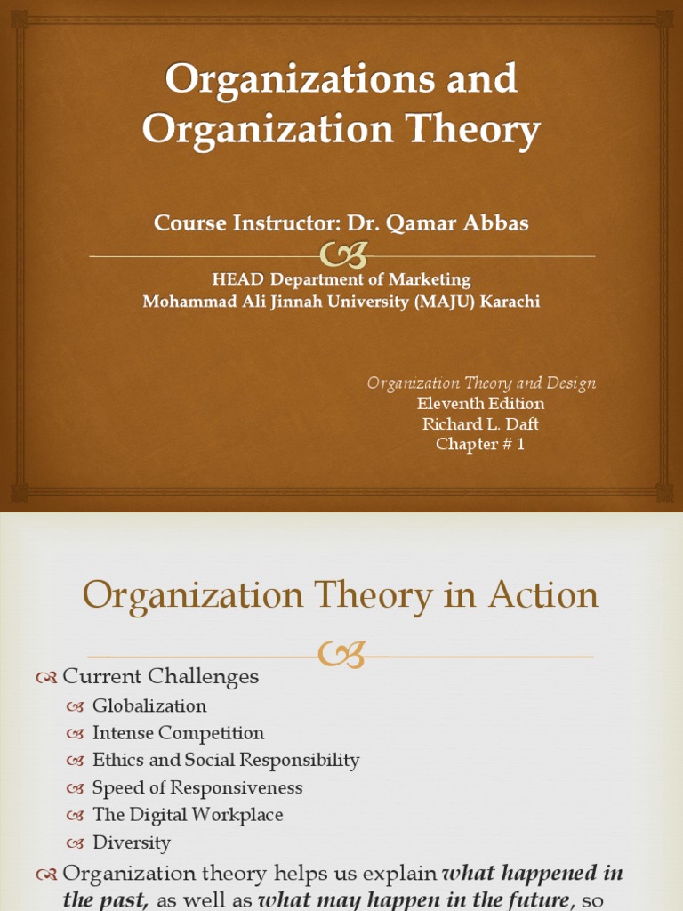 Organization Theory and Design (Chap # 1) | PDF | Hierarchy | System