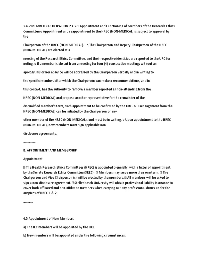 Appointment SOP | PDF | Conflict Of Interest | Chairman