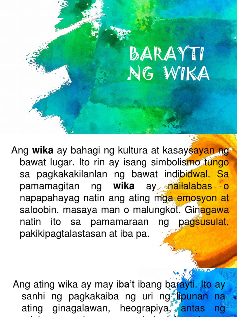 Barayti NG Wika | PDF