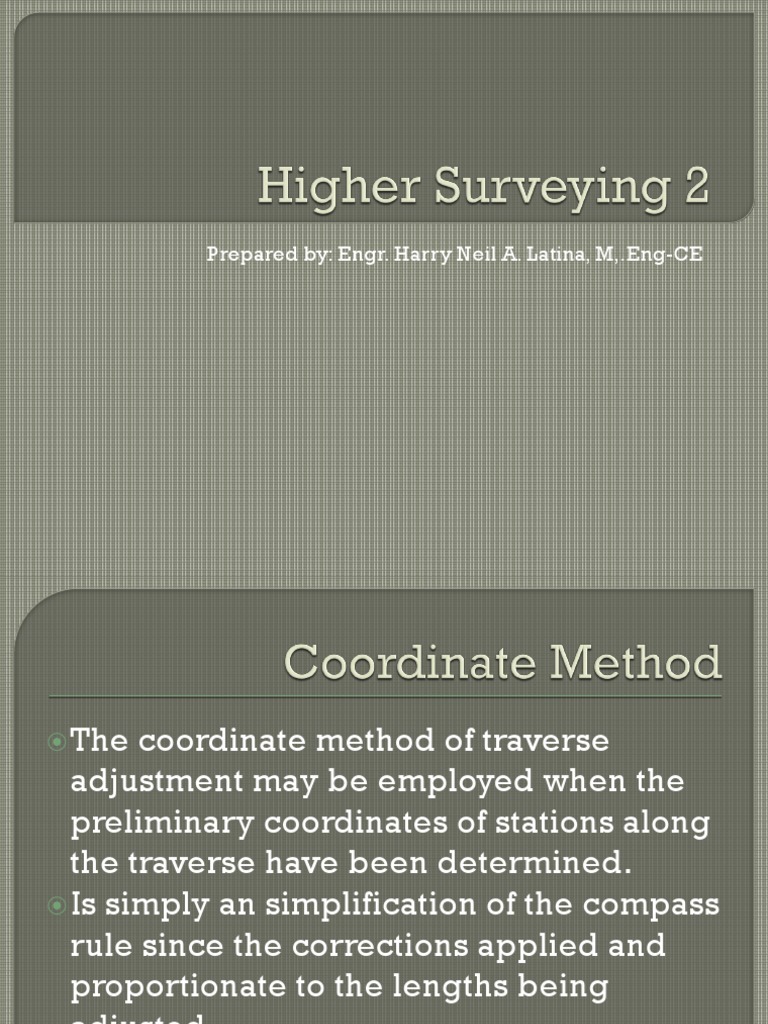 Determining Traverse Adjustments and Area Computations Using Coordinate ...