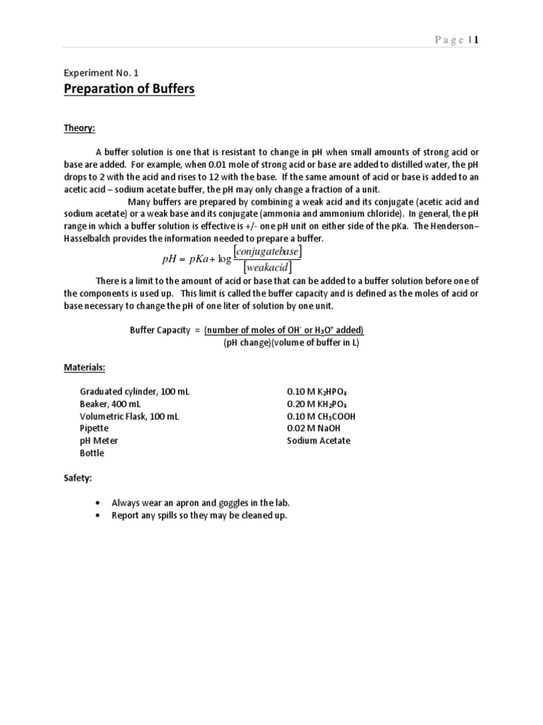 Buffer | PDF | Buffer Solution | Acid Dissociation Constant