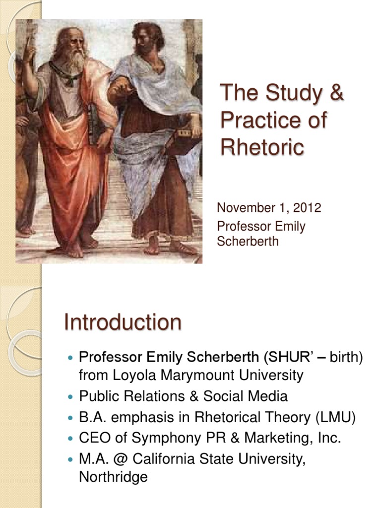 The Study Practice of Rhetoric | PDF | Rhetoric | Logos