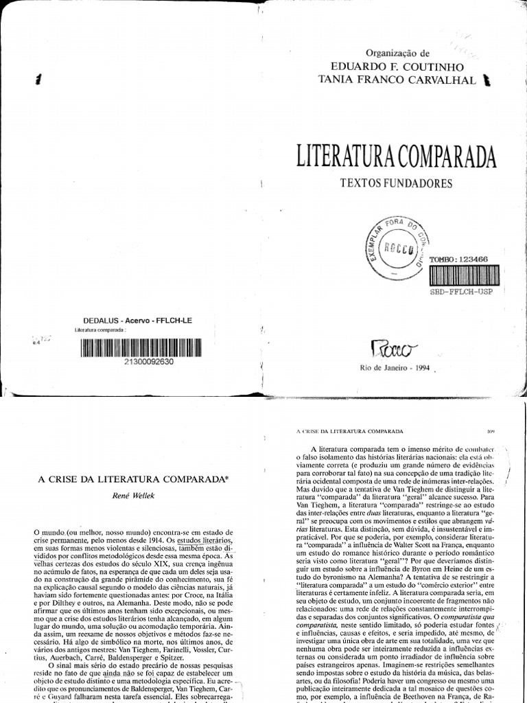 4.1. WELLEK, René (A Crise Da Literatura Comparada) | PDF | Alemanha ...