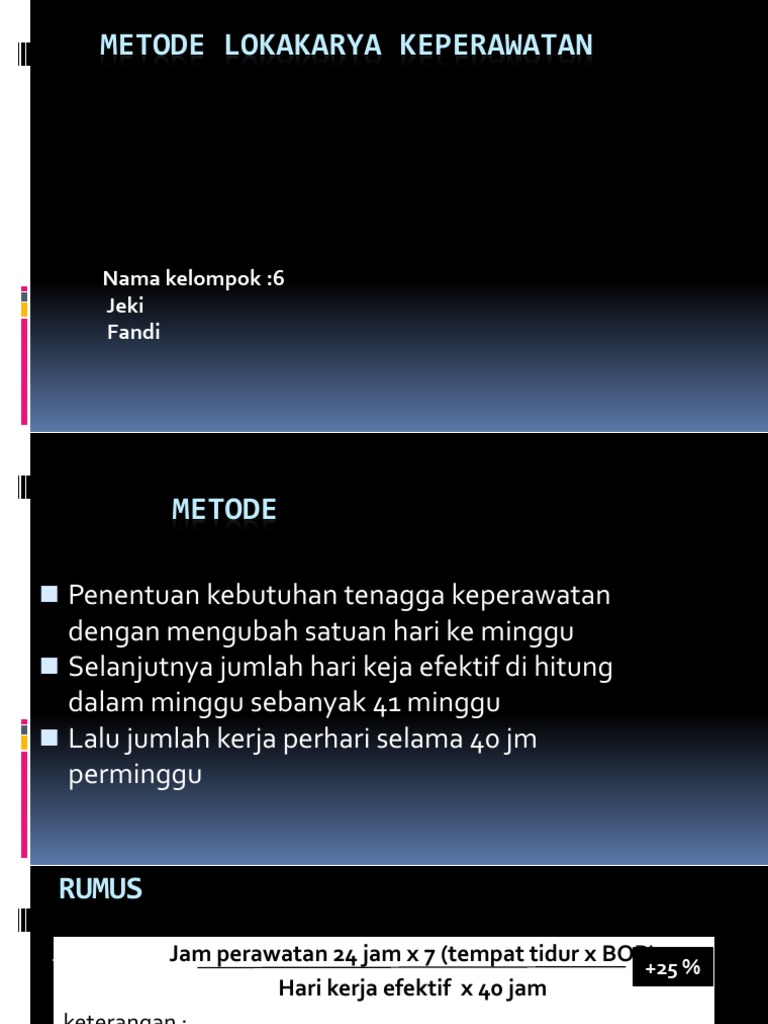 Rumus Tenaga Perawat dalam Lokakarya | PDF