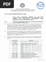Local Budget Memorandum No. 92a | PDF | Government | Philippines