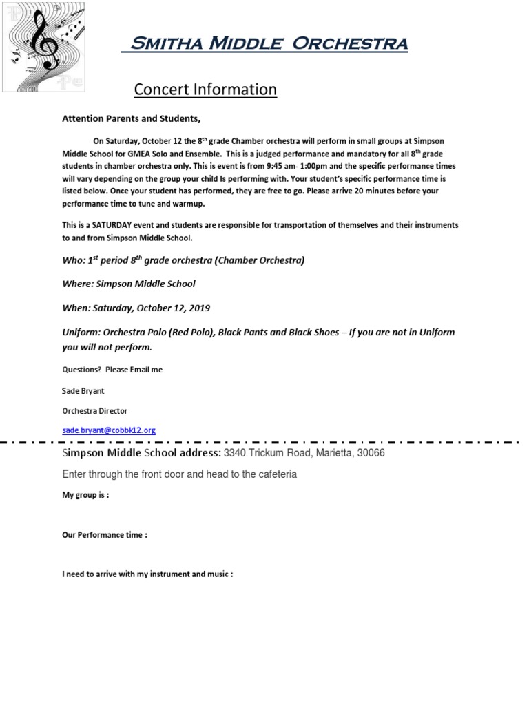 Solo and Ensemble Info | PDF