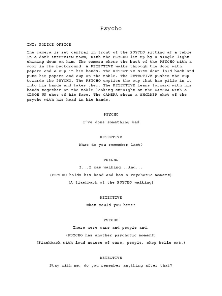 Psycho Script | PDF