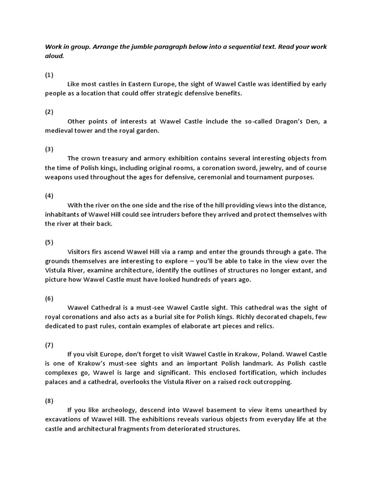 Jumble Paragraph | PDF | Castle | Kraków