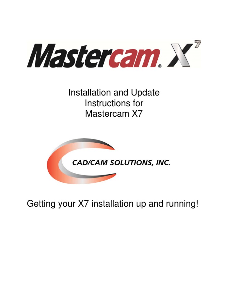 Installation and Update Instructions For Mastercam X7 | PDF | Directory (Computing) | Computer File