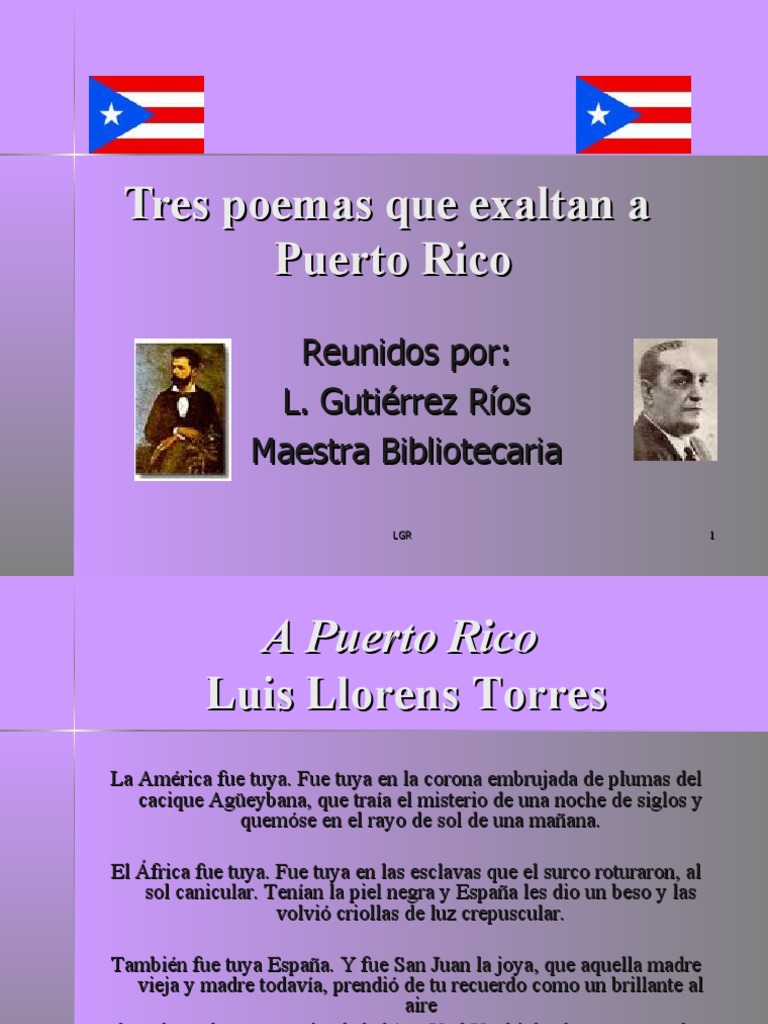 Poemas que Exaltan a Puerto Rico | PDF | Viajes y turismo | Derecho