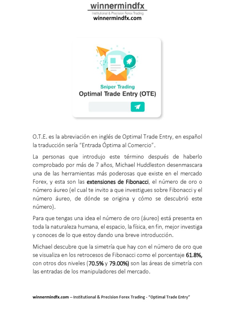 12) Ote - Optimal Trade Entry | PDF | Tendencia del mercado | Business