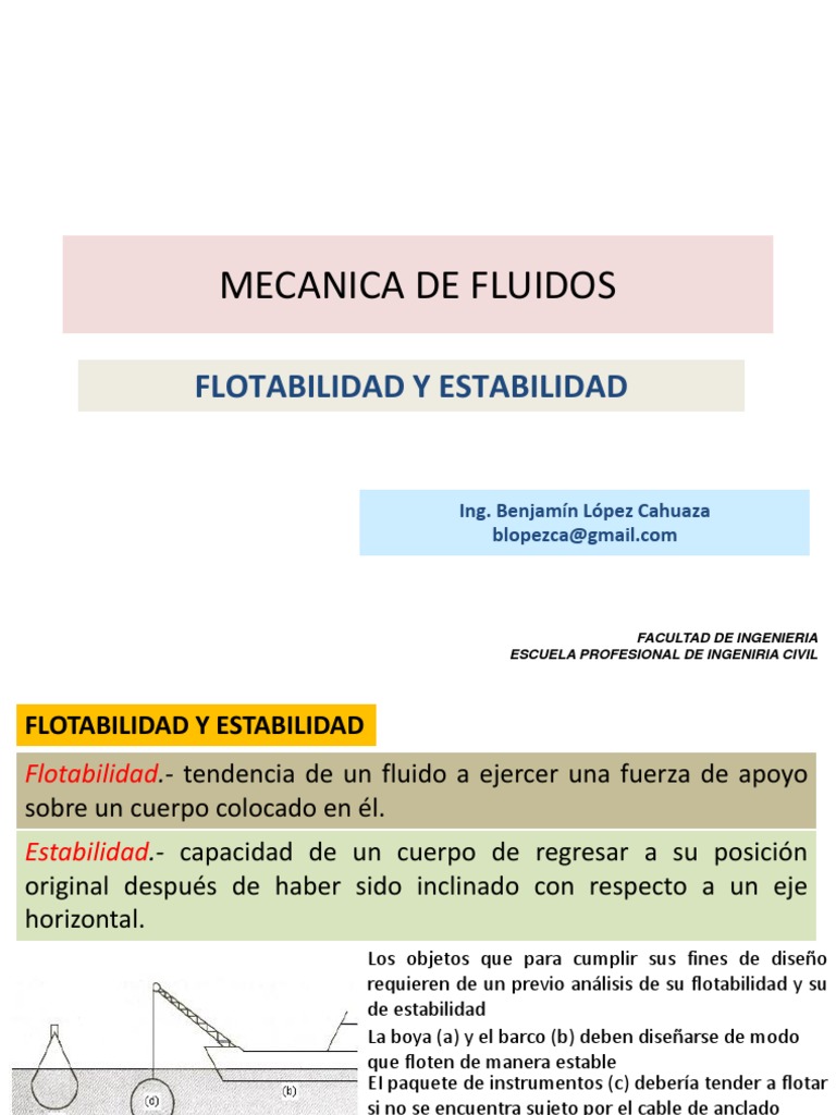 Estabilidad y Flotabilidad | PDF | Ciencias fisicas | Cantidades fisicas