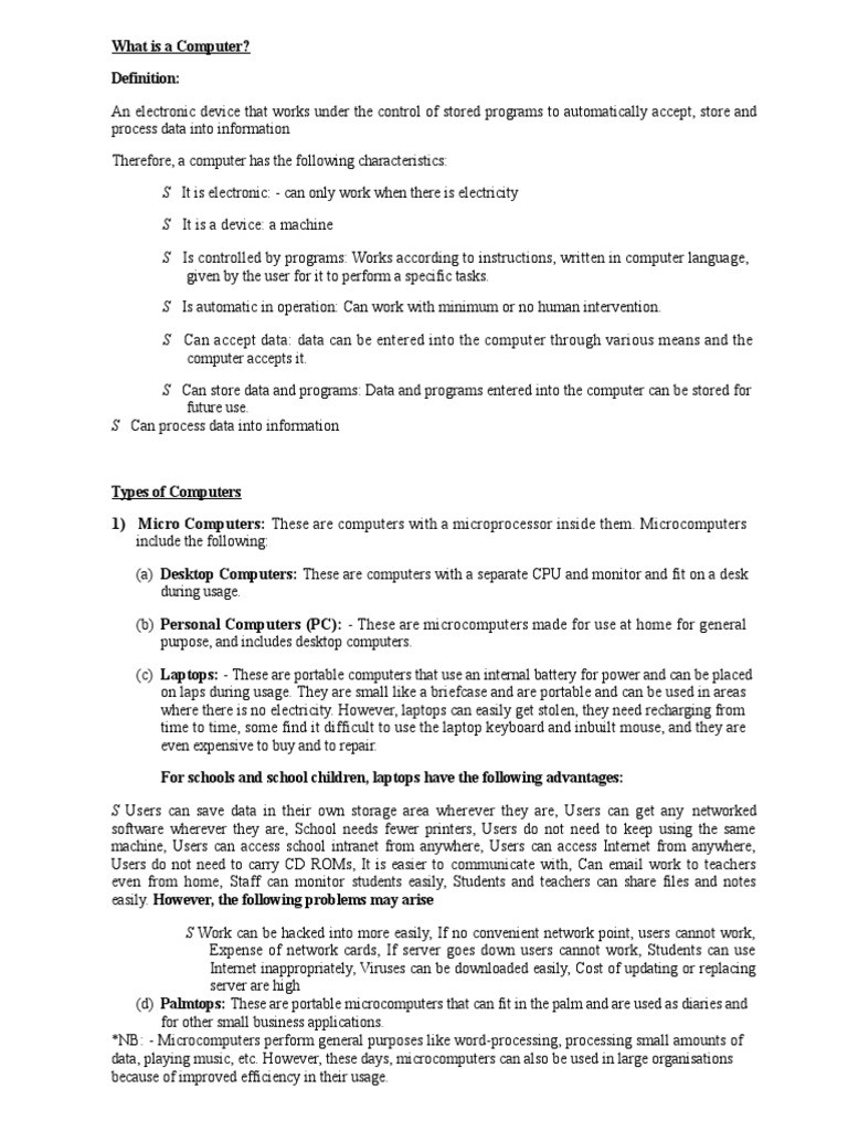 What Is A Computer | PDF | Random Access Memory | Floppy Disk