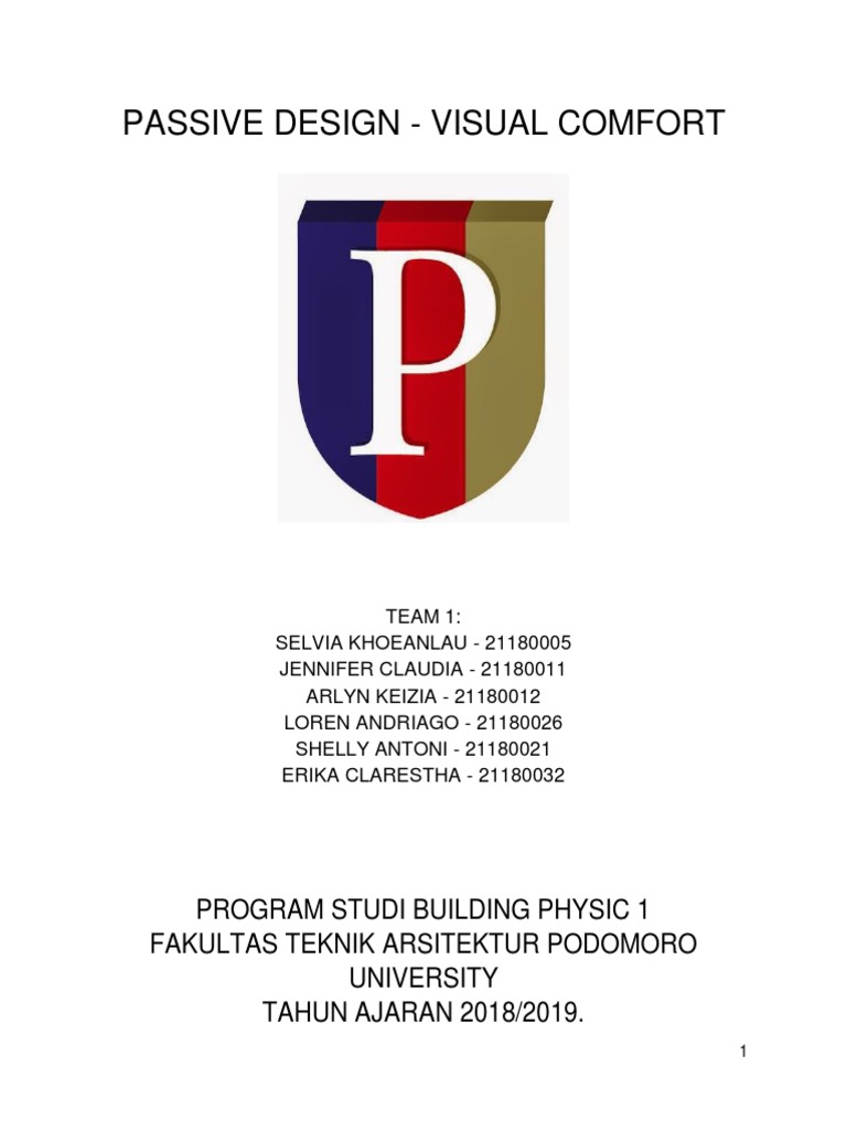 Building Physic 1 - Visual Comfort A4 Theory PDF | PDF
