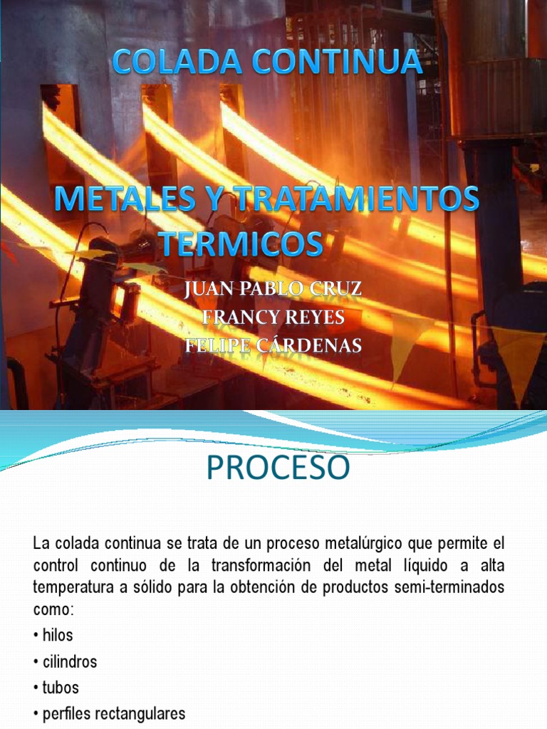 Colada Continua | PDF | Acero | Rieles