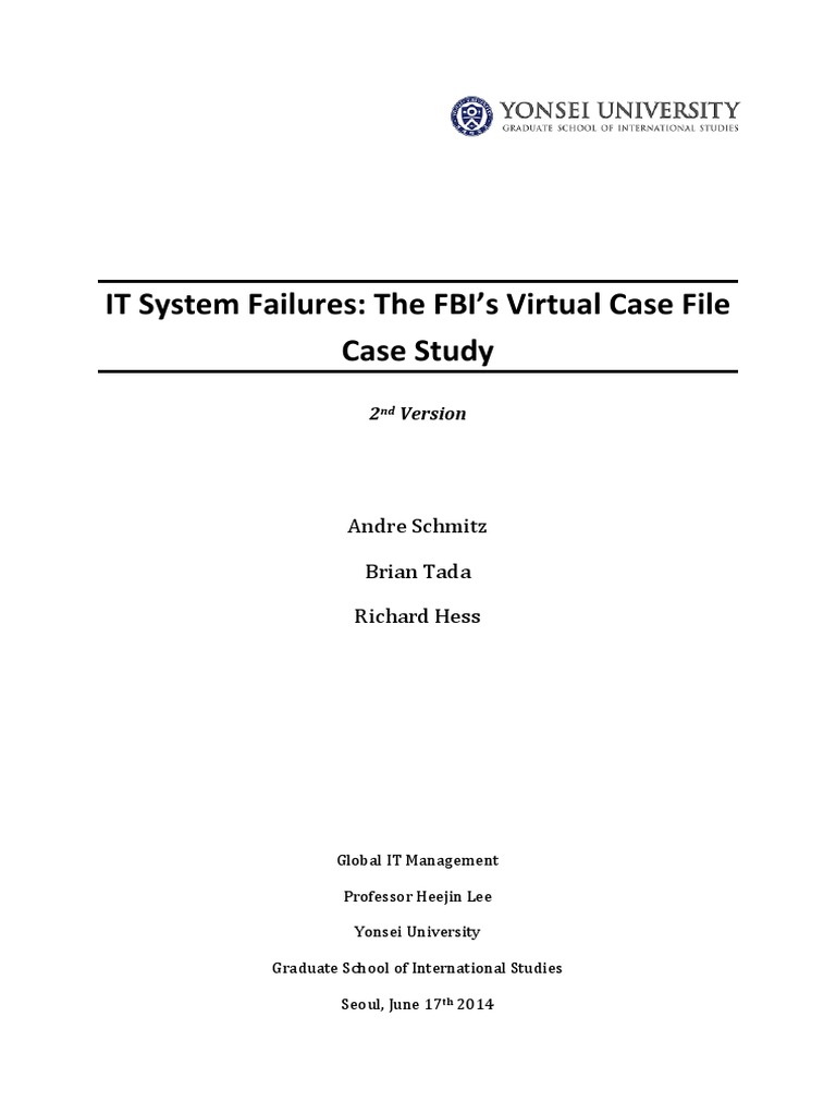 FBI Virtual Case File Project Failures | PDF | Federal Bureau Of ...