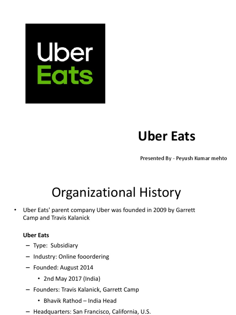 On Uber Eats | PDF