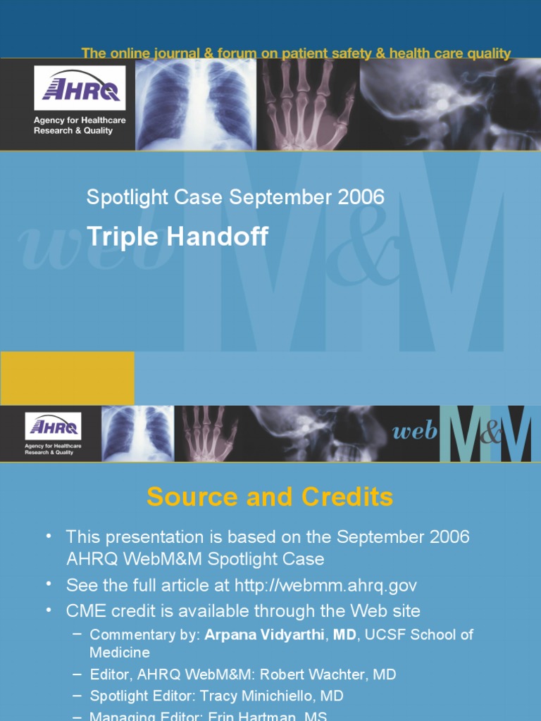 Triple Handoff: Spotlight Case September 2006 | PDF | Joint Commission ...