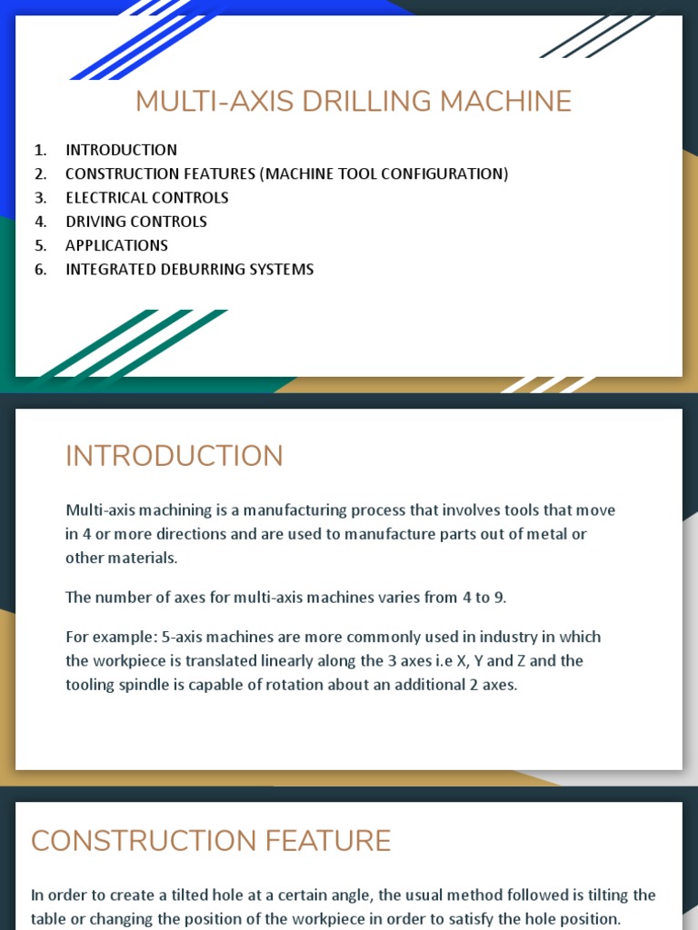 Multi-Axis Drilling Machine Overview | PDF | Drilling | Drill