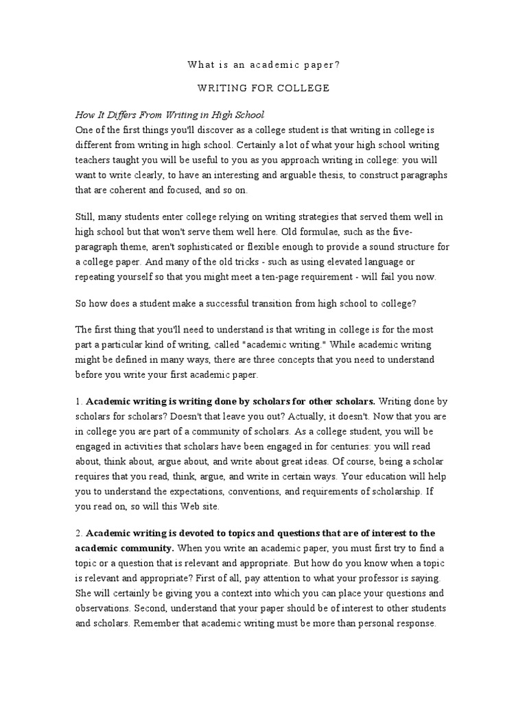 What Is An Academic Paper | PDF | Rhetoric | Question