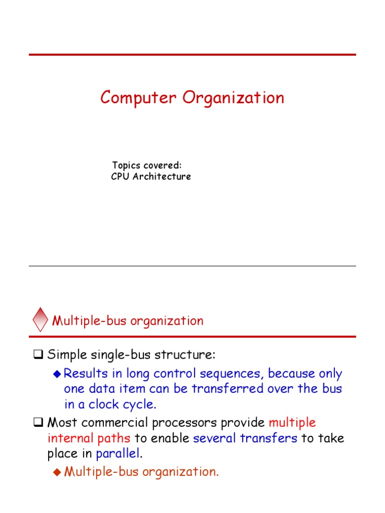 Computer Organization: Topics Covered: CPU Architecture | PDF | Central Processing Unit | Input ...
