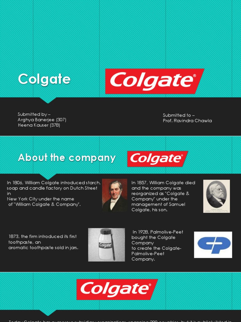 Colgate: A Global Leader in Oral Care | PDF | Retail | Sales