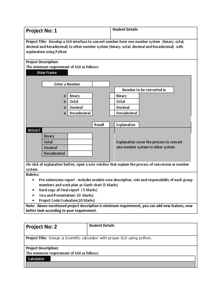 Python Projects | Download Free PDF | Personal Identification Number | Rubric (Academic)
