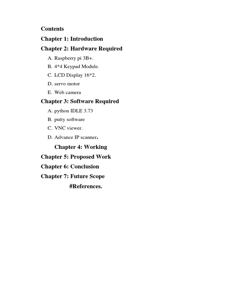 Chapter 1: Introduction Chapter 2: Hardware Required | PDF | Command ...