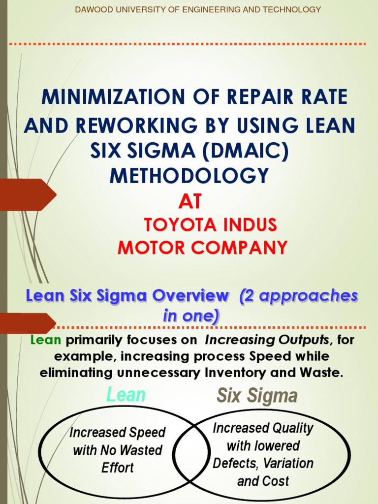 Lean Six Sigma for Repair Rate Reduction | PDF | Six Sigma | Lean ...
