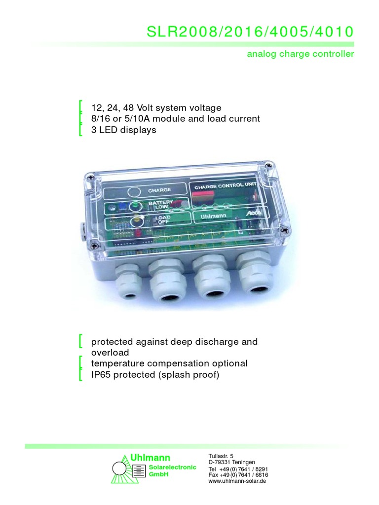 SLR2-4000 Data Sheet E | PDF | Volt | Electrical Engineering