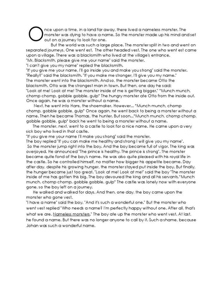 Nameless Monster | PDF