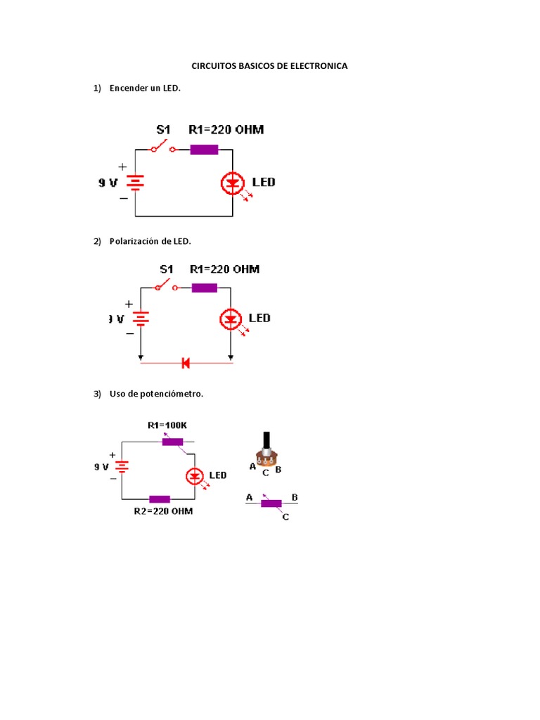 Circuitos Basicos de Electronica | PDF