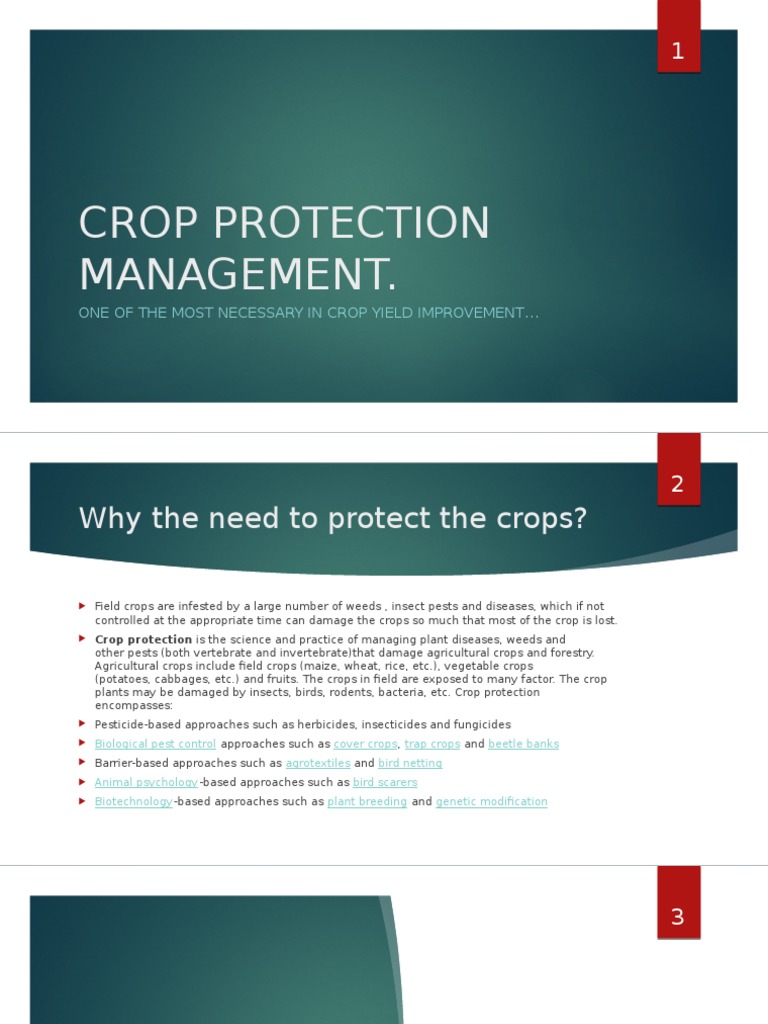 Crop Protection Management | PDF | Weed | Plant Pathology
