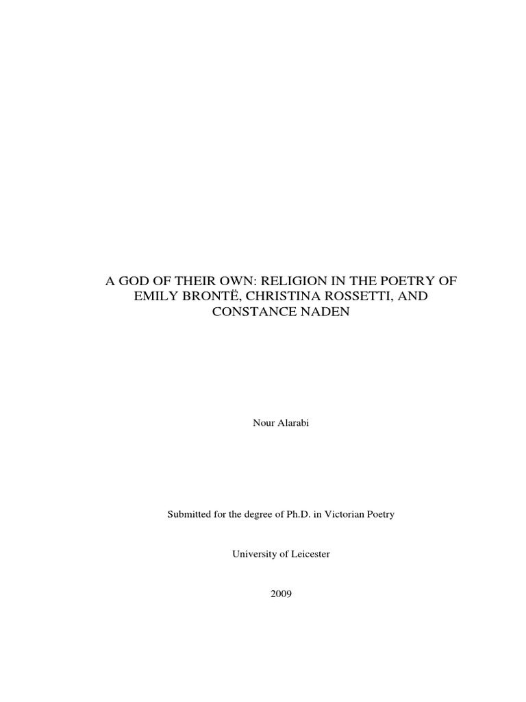 Women Poets and Religion in Victorian Era | PDF | Victorian Literature ...