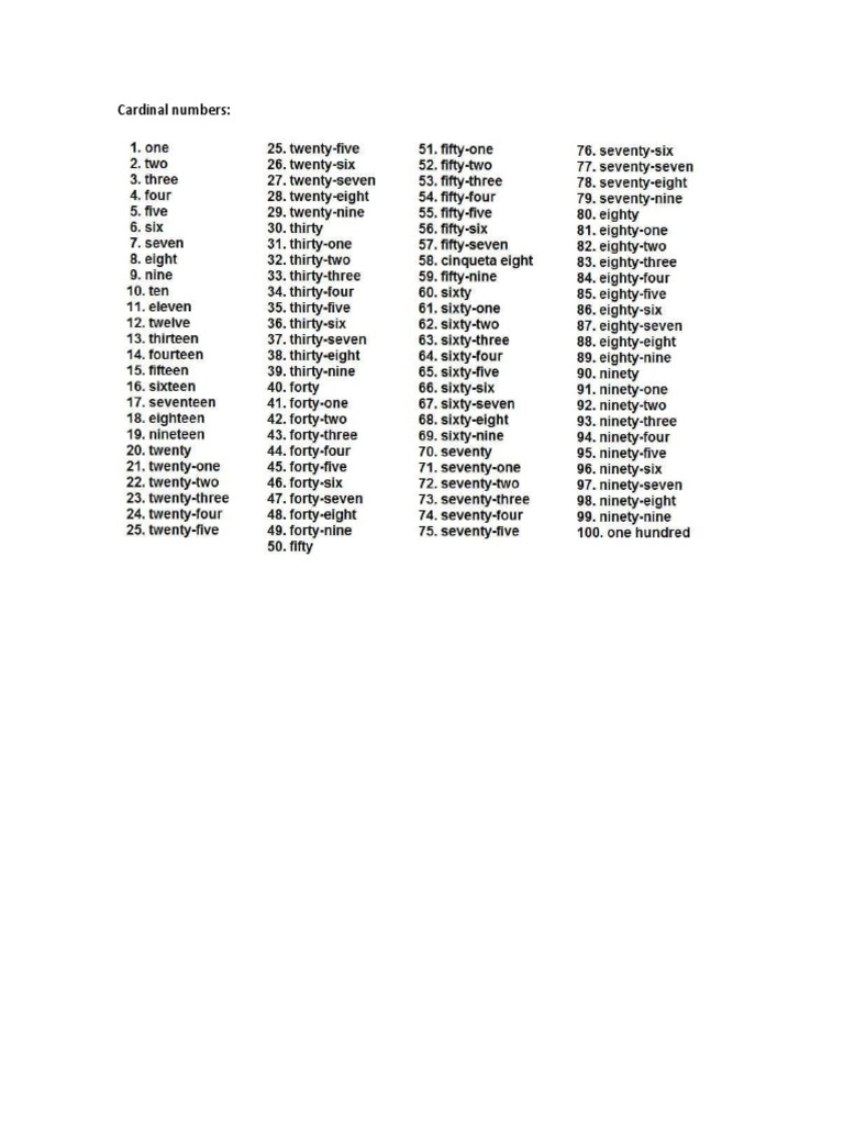 Cardinal Numbers | PDF | Enseñanza de matemática